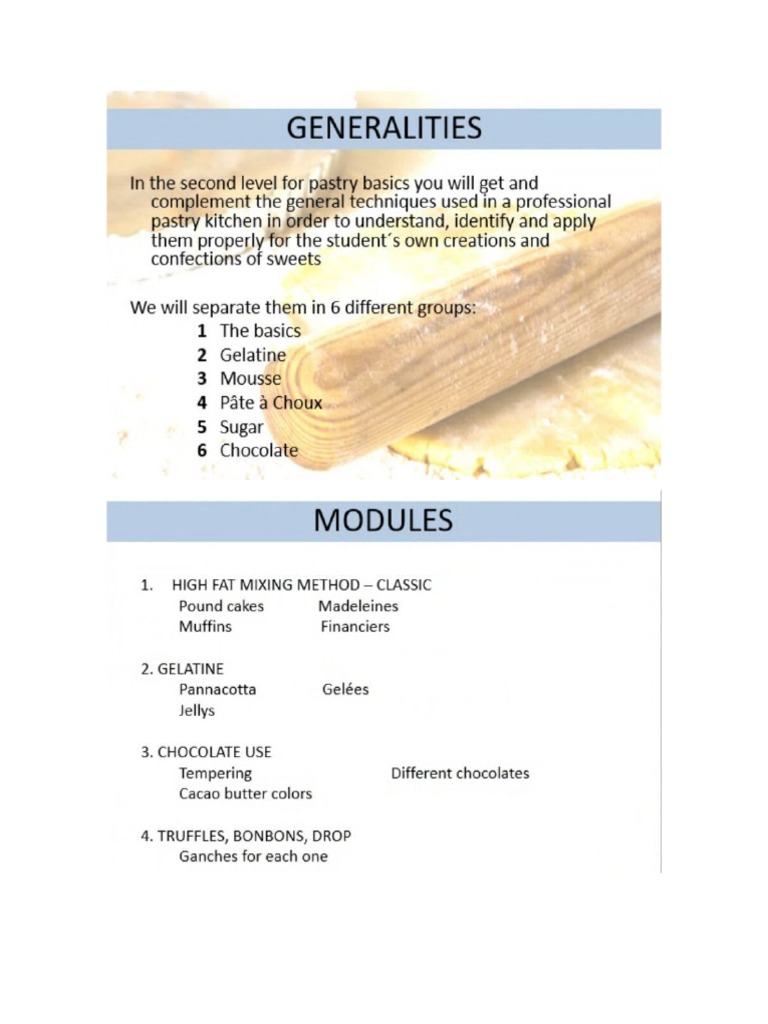 Pastry Notes | PDF