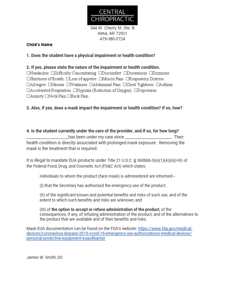 Mask Exemption Updated | PDF