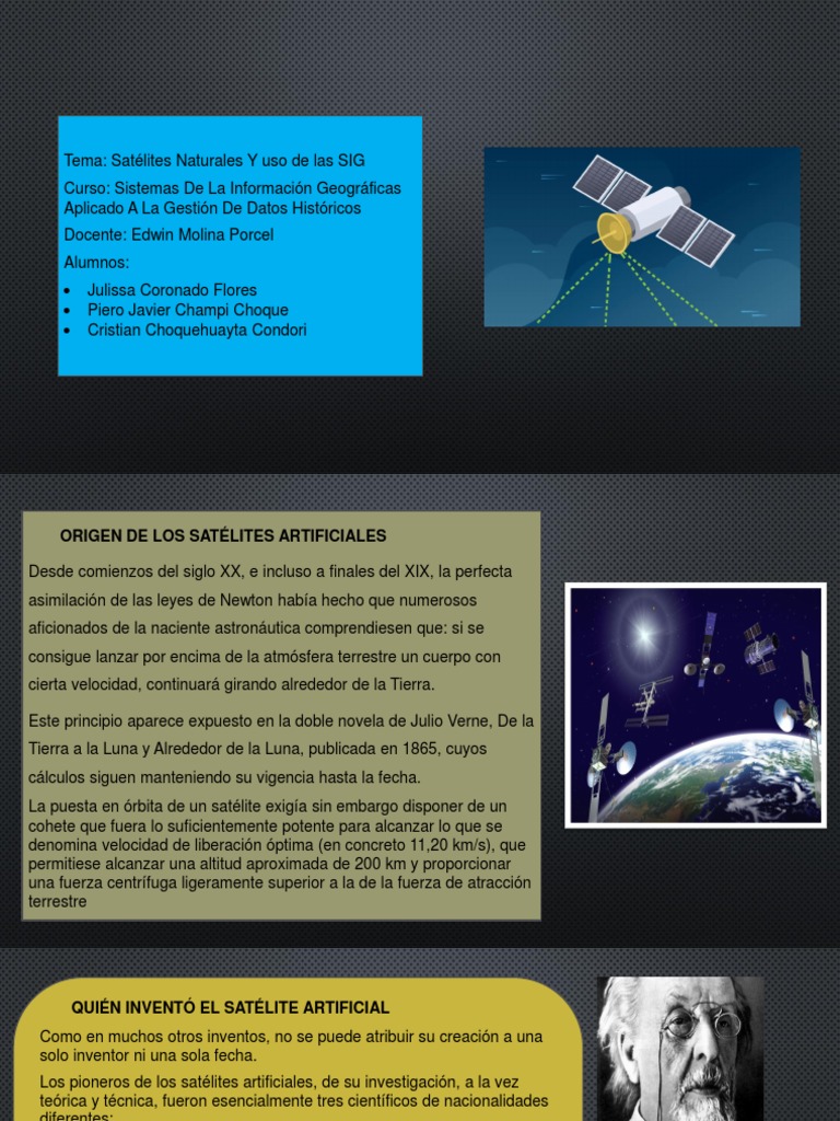 Satelites Artificiales Y Su Uso Pdf Satélite Sistema De
