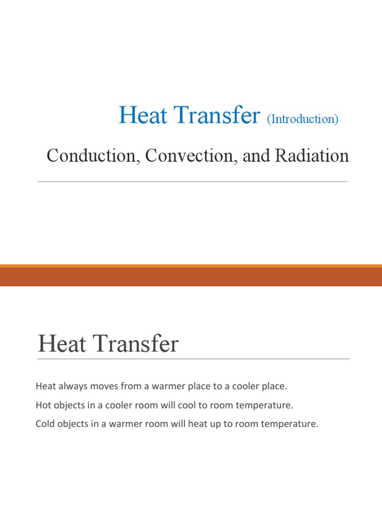 1.0 HeatTransfer - Intro On Conduction Convection Radiation | PDF ...