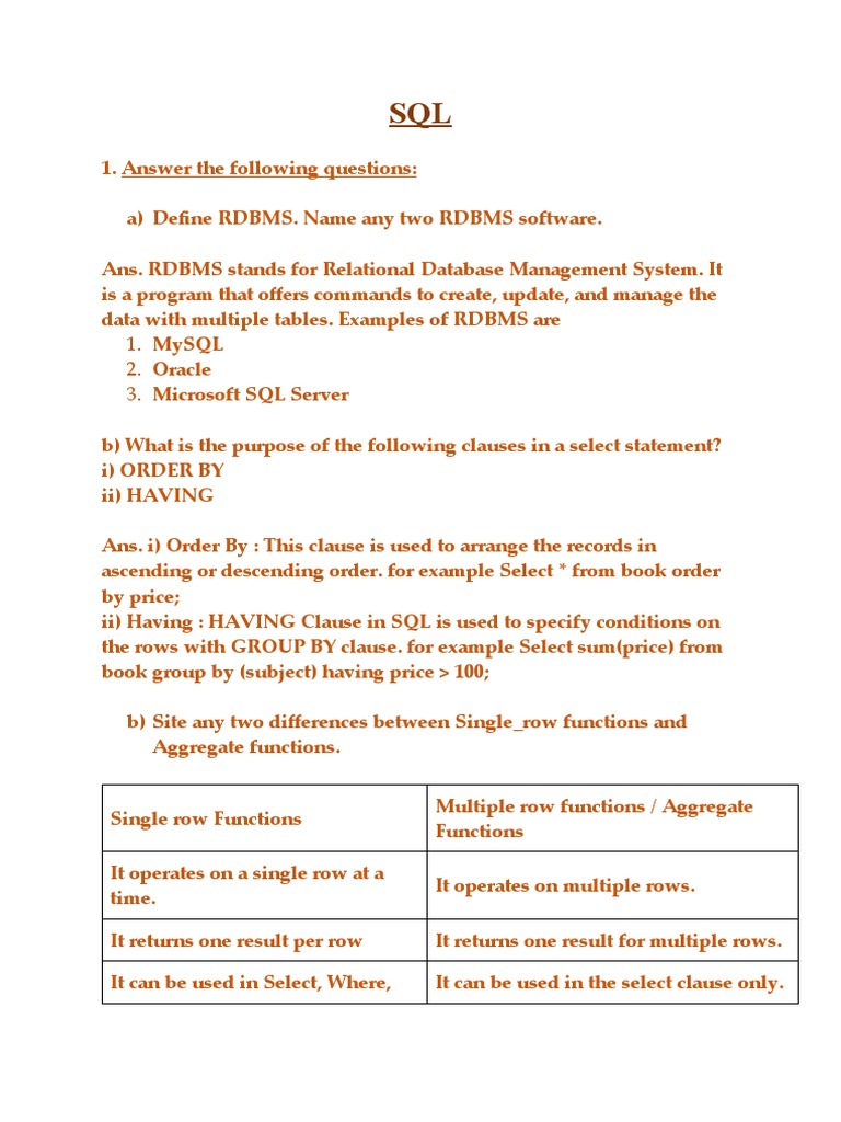 Mysql 2. Oracle 3. Microsoft SQL Server | PDF | Relational Database | Data Management Software
