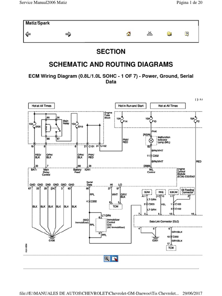 Section Schematic and Routing Diagrams: ECM Wiring Diagram (0.8L/1.0L ...