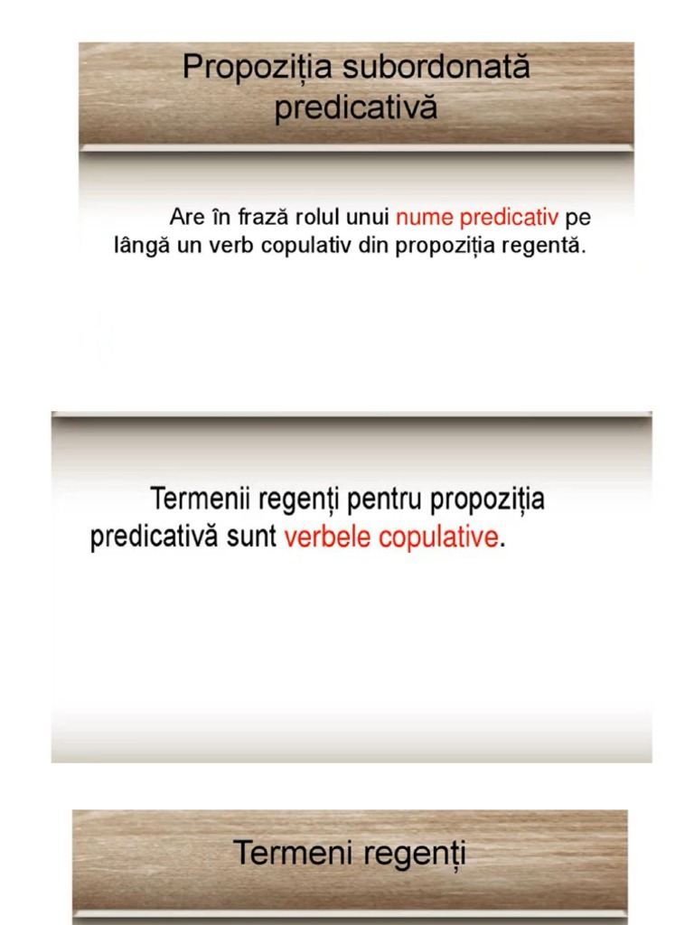 Propozitia Subordonata Predicativa | PDF
