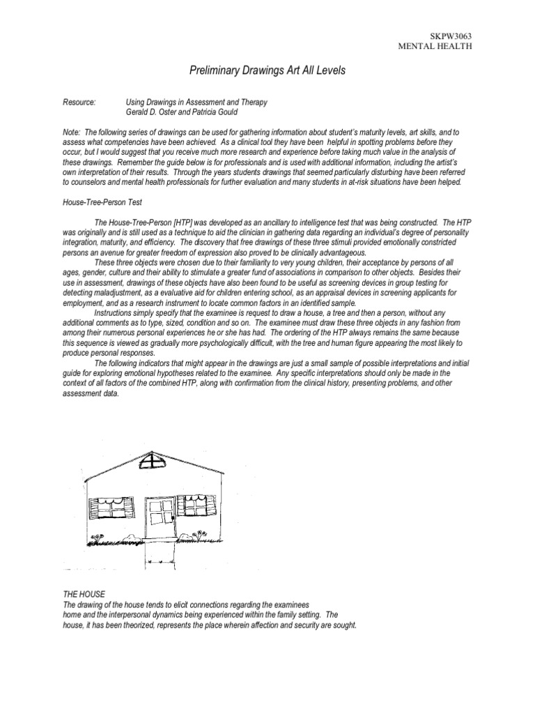 House Tree Person Assessment | PDF | Art Therapy | Emotions