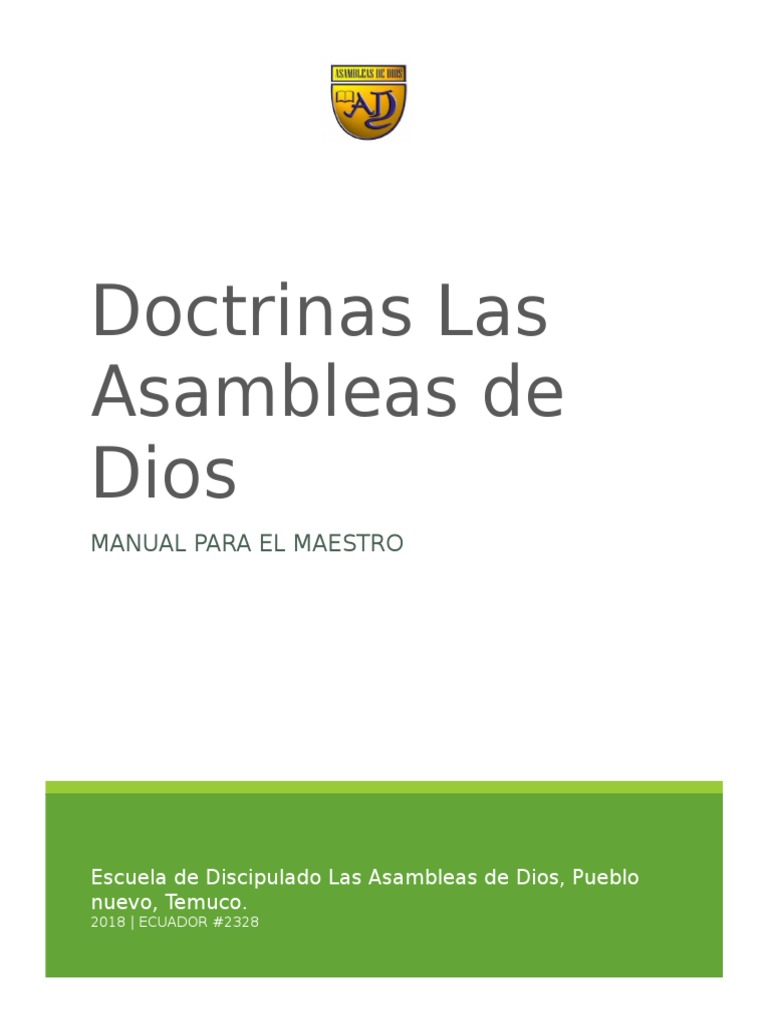 Doctrinas Las Asambleas de Dios - Manual | PDF | Salvación | Bautismo Con El Espiritu Santo