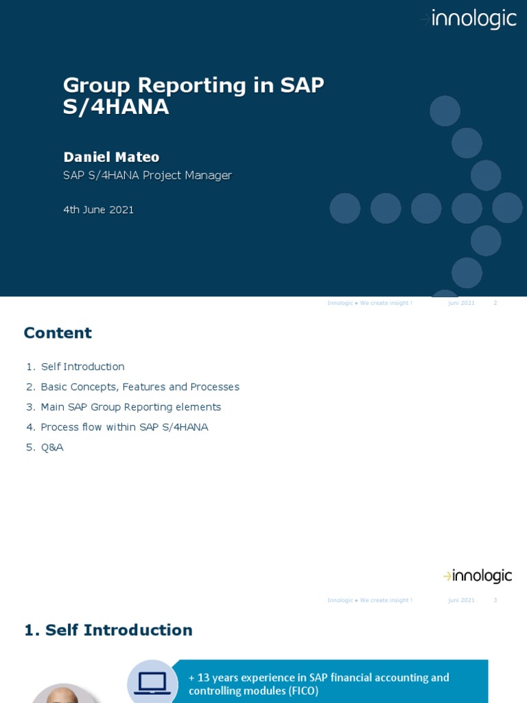 Group Reporting in SAP S4HANA | PDF | Financial Statement | Analytics