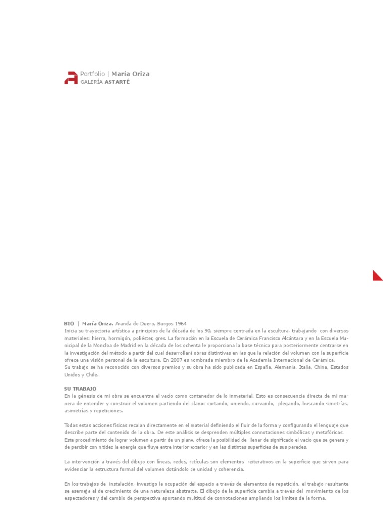 Portfolio Maria Oriza | PDF | Madrid | Las artes