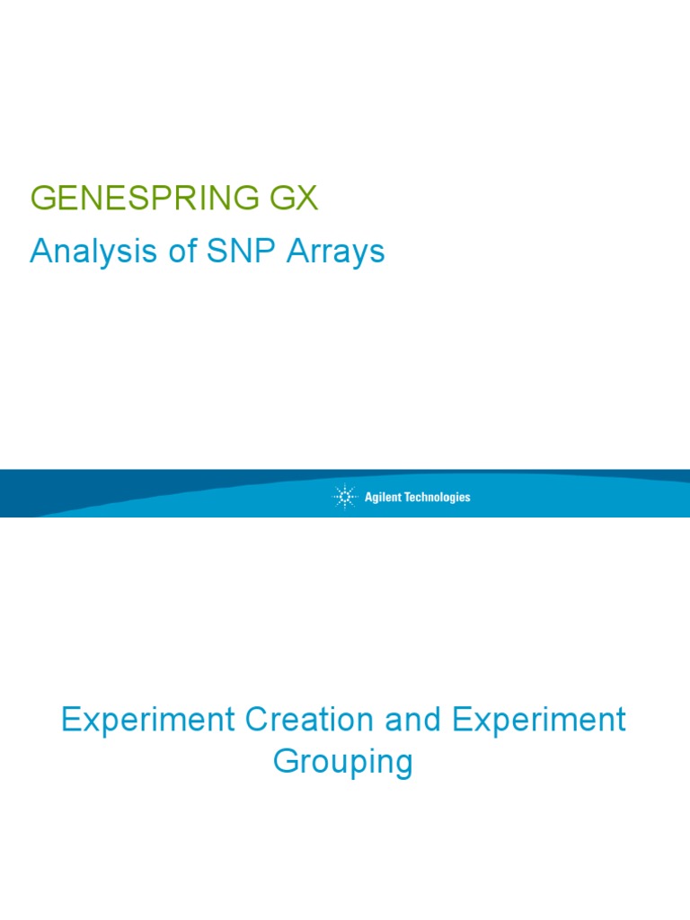 Genespring GX: Analysis of SNP Arrays | PDF | Metastasis | Regulation ...