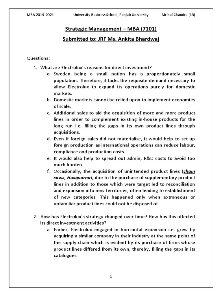 SM Assignment | PDF | Outsourcing | Economies