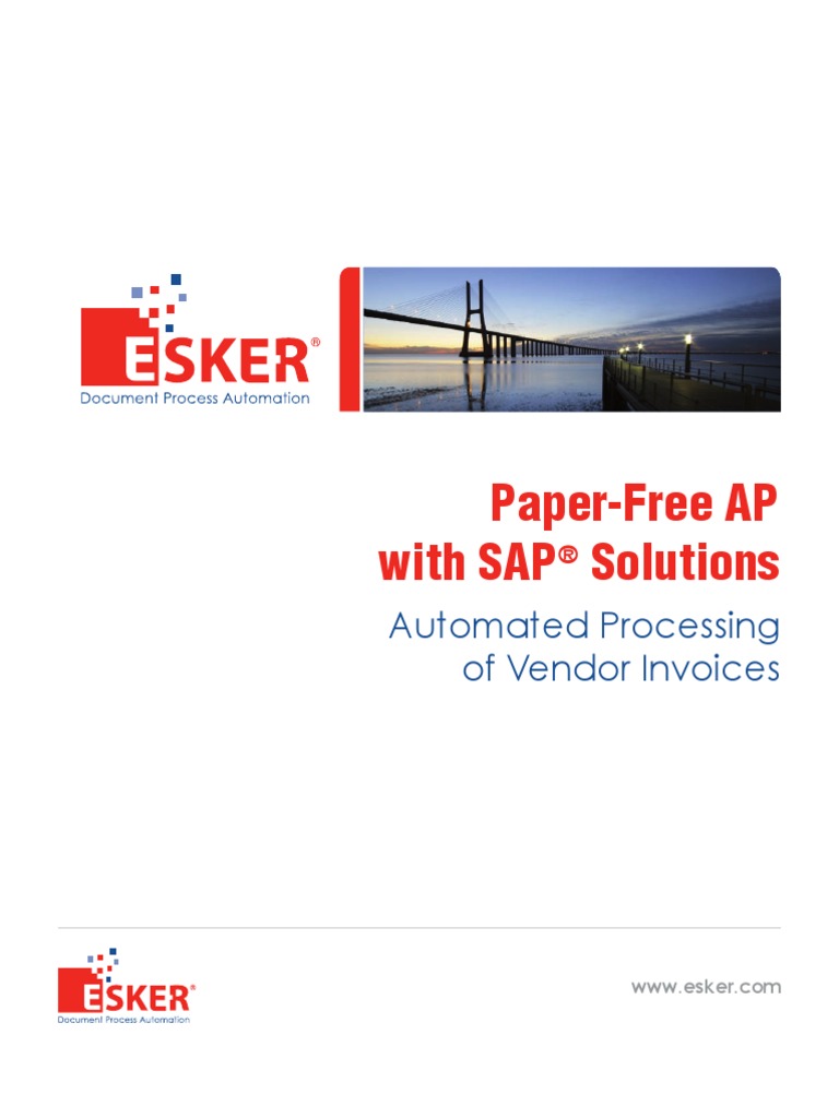 Esker - Paper-Free AP With SAP Solutions | PDF | Accounts Payable | Invoice
