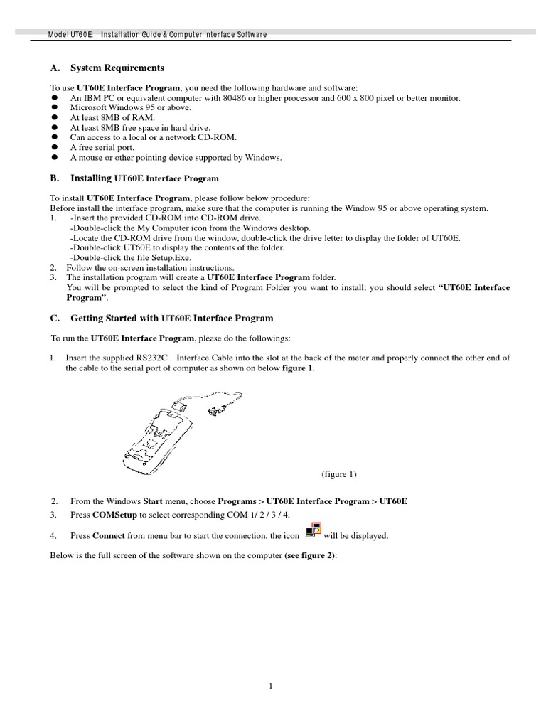 UT60D-UT60G Computer Interface Software | PDF | Graphical User ...