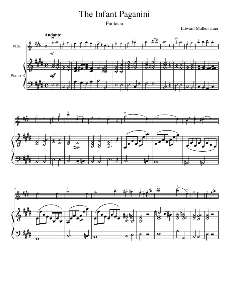 The Infant Paganini by Edward Mollenhauer | PDF | Classical Music ...