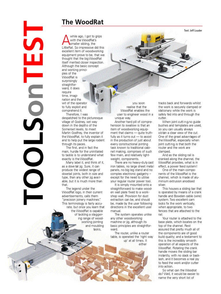 Woodrat TWW | PDF | Wood | Woodworking