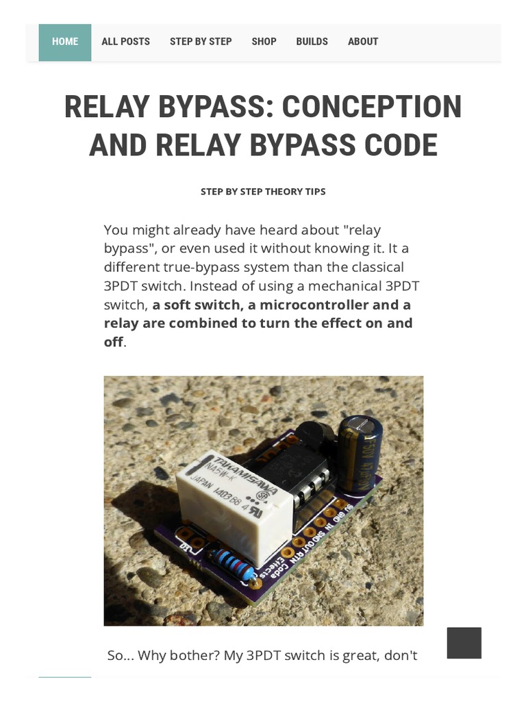 Coda Effects - Relay Bypass - Conception and Relay Bypass Code | Download Free PDF | Analog To ...