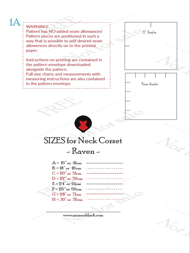 Neck Corset Pattern A4 | PDF | Crafts | Fashion