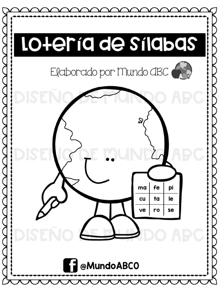 Lotería de Sílabas para Imprimir | PDF | Arte