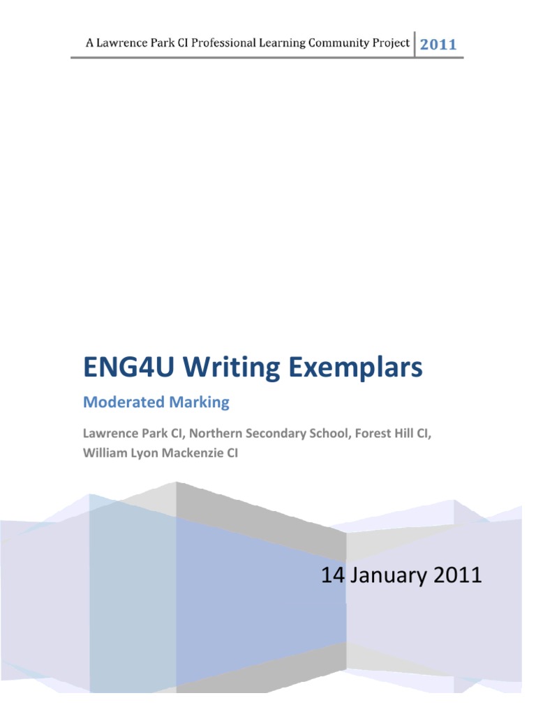 ENG4U Writing Exemplars Overview | PDF | Essays | Rubric (Academic)