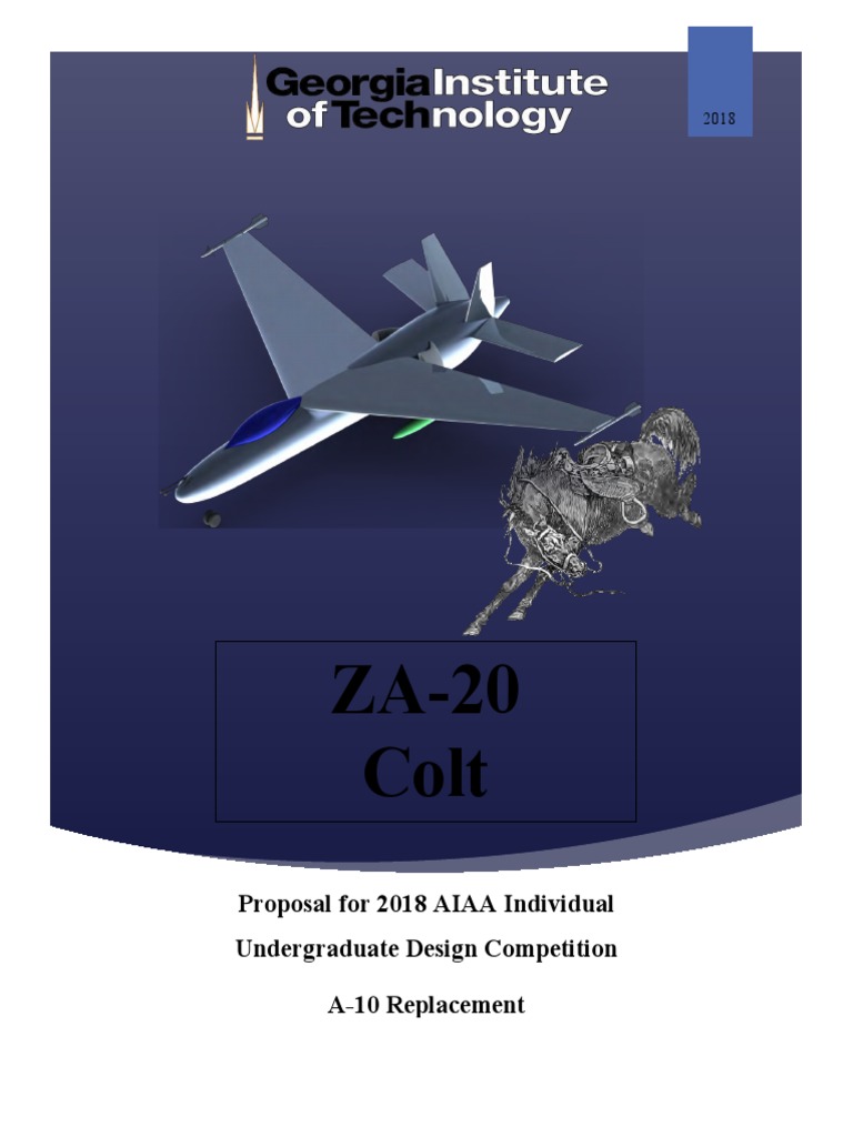 ZA-20 Colt: Proposal For 2018 AIAA Individual Undergraduate Design ...