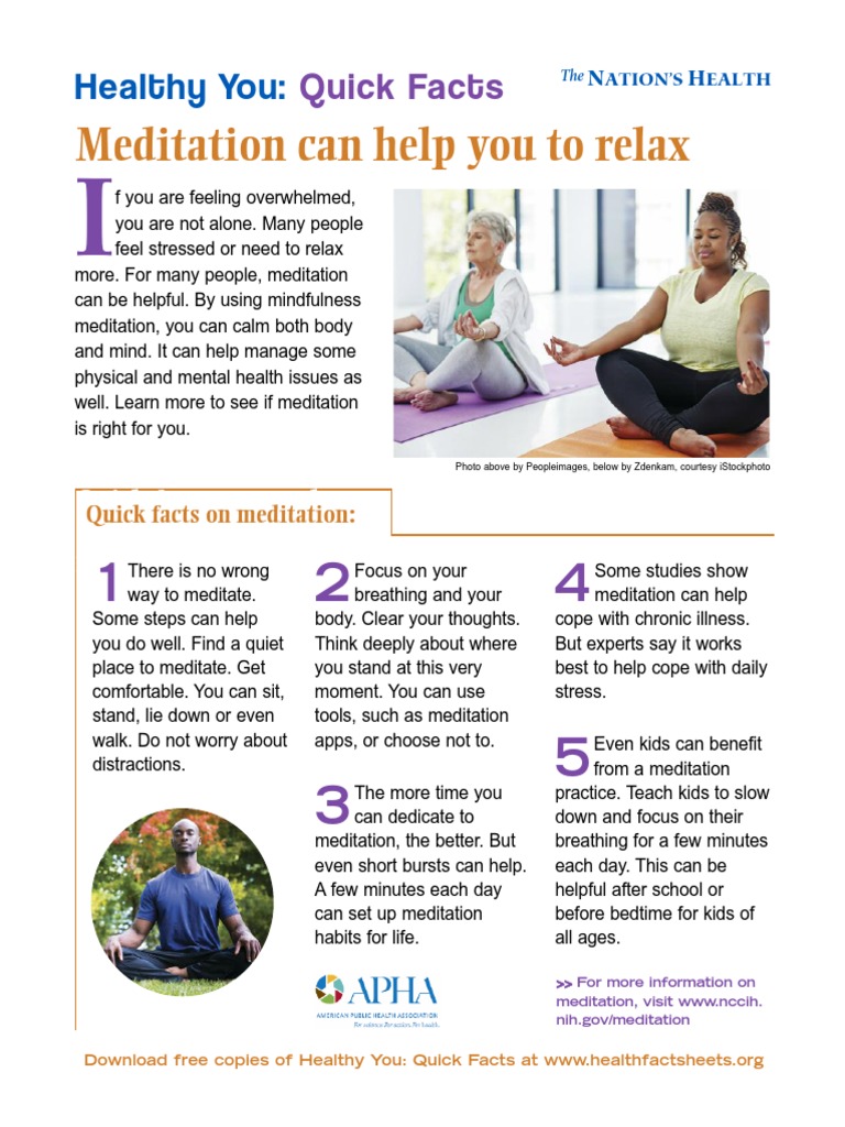 Meditation Handout | PDF | Meditation | Mindfulness