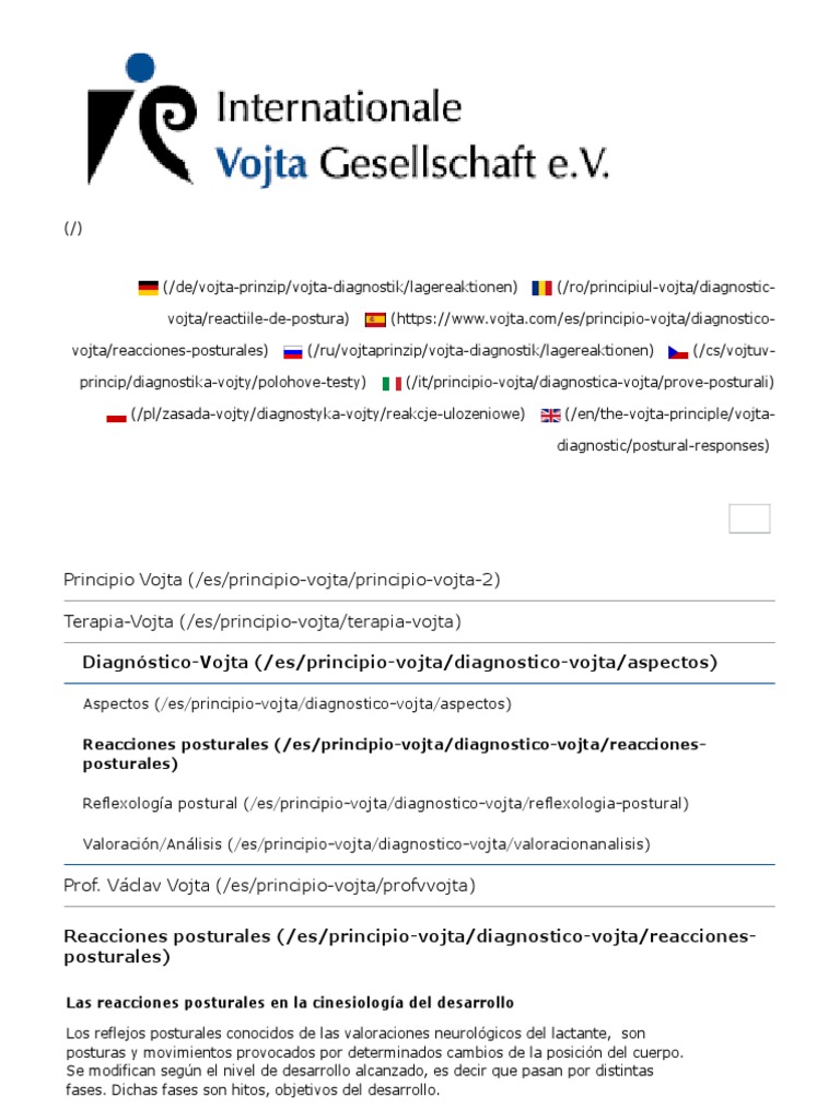 Reacciones Posturales Vojta | PDF | Rodilla | Mano