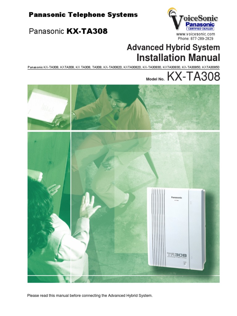 KX-TA308 Instalation Manual | PDF | Ac Power Plugs And Sockets | Telephone