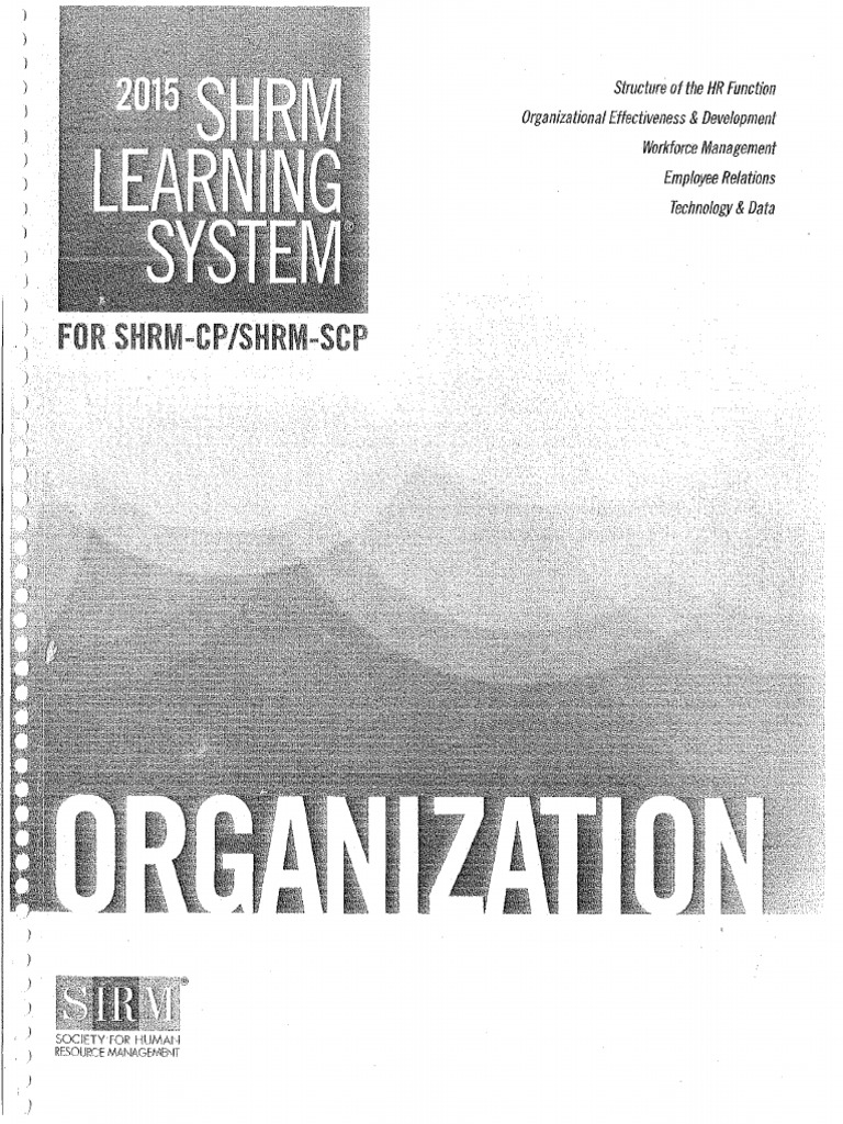 SHRM Learning System 2015 - Organization | PDF | Human Resources ...