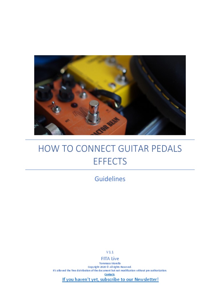 How To Connect Guitar Pedals Effects: Guidelines | PDF | Audio ...