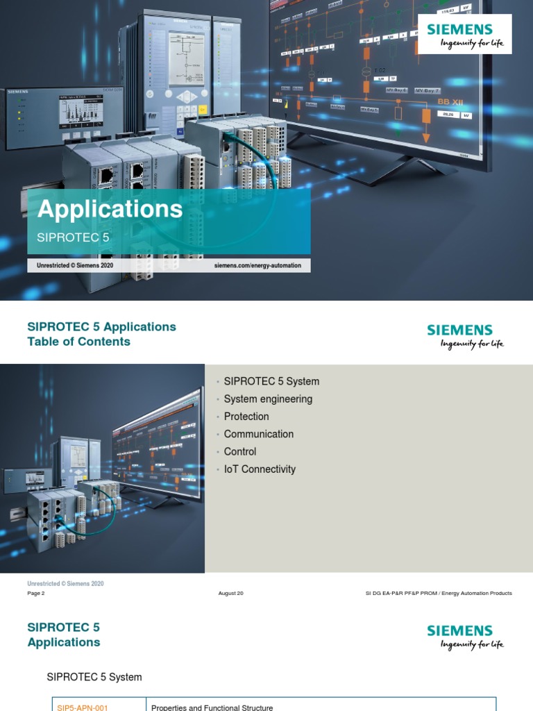 SIPROTEC 5 - Applications Overview | PDF | Transformer | Electrical ...