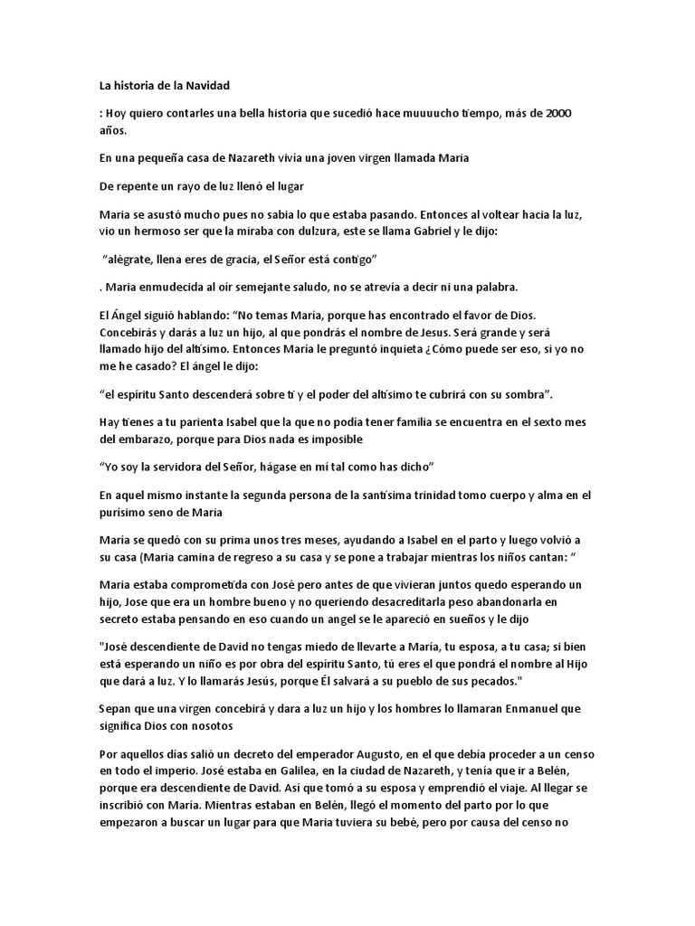 La Navidad: Historia del Nacimiento | PDF | María, madre de Jesús ...