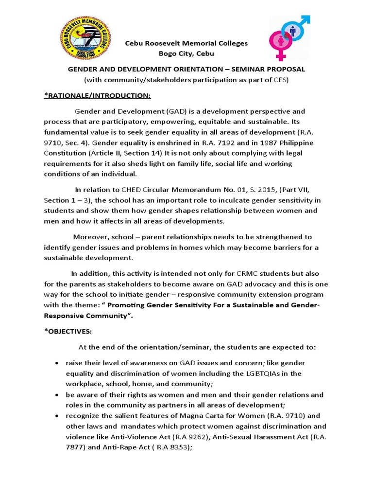 Gad Orientation 1 | PDF | Gender Studies | Gender