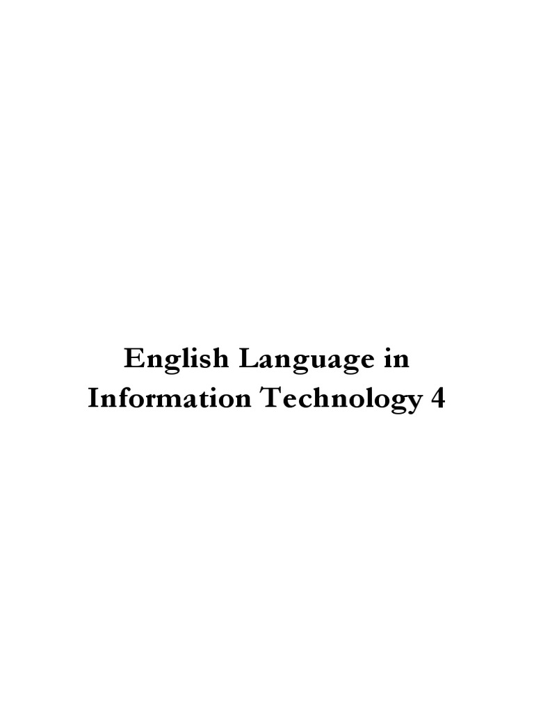 English Language in IT 4 | PDF | Malware | Ransomware