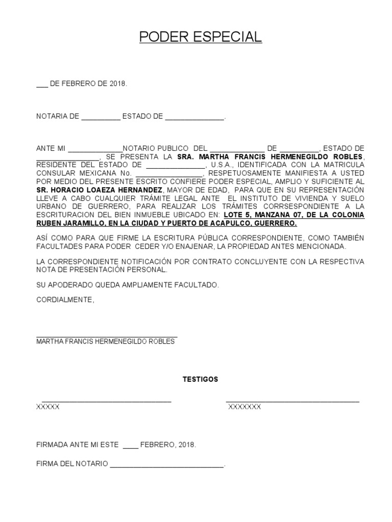 Poder Especial General | PDF | Derecho