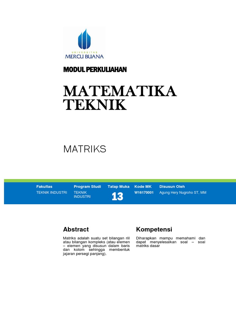 Modul 13 - Matematika Teknik | PDF