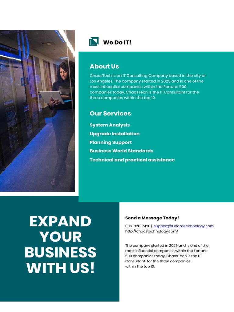 IT Consulting Poster Template | PDF