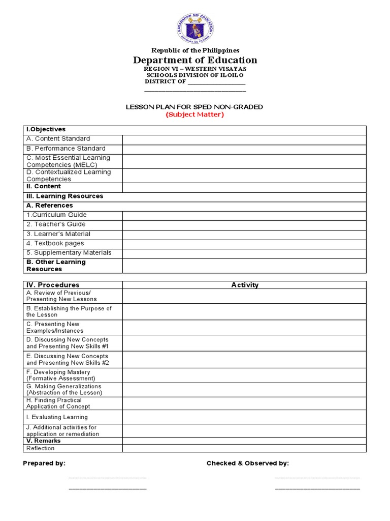 Department of Education: Republic of The Philippines | PDF