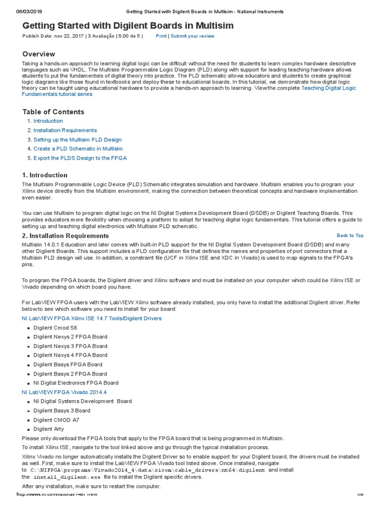 Getting Started With Digilent Boards in Multisim - National Instruments ...