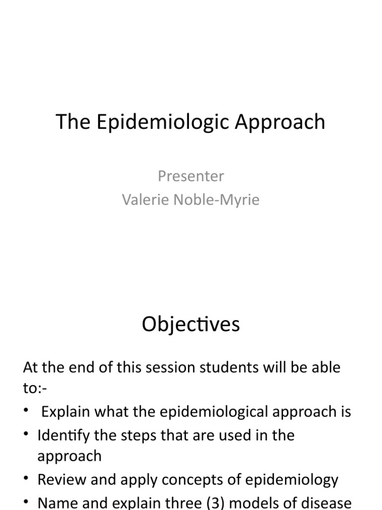 Understanding the Epidemiologic Approach | PDF | Epidemiology ...