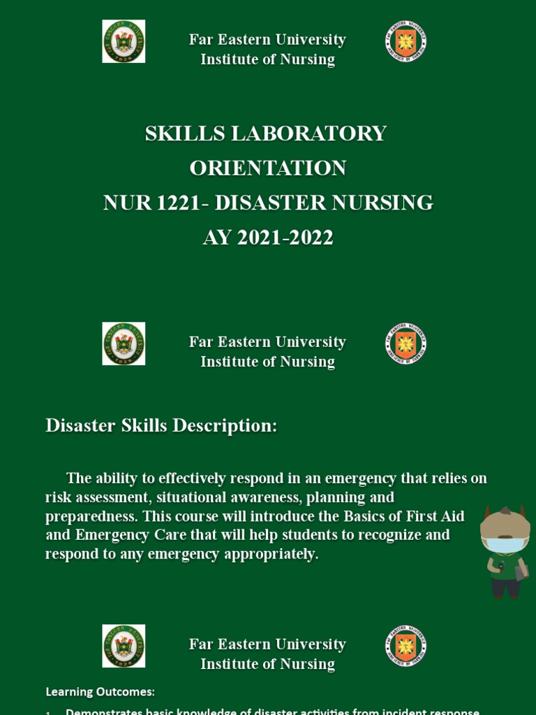 Disaster Skills Orientation-1 | PDF | Emergency | First Aid