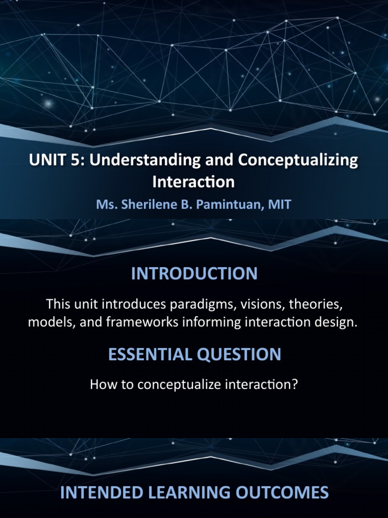 WEEK 5 LESSON UnderstandingAndConceptualizingInteraction | PDF | Graphical User Interfaces ...