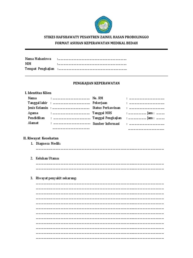 Format Askep Medikal Bedah-1 | PDF