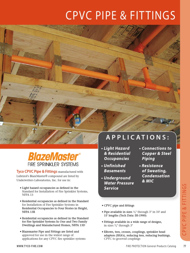 CPVC Pipe & Fittings: Applications | PDF | Pipe (Fluid Conveyance ...