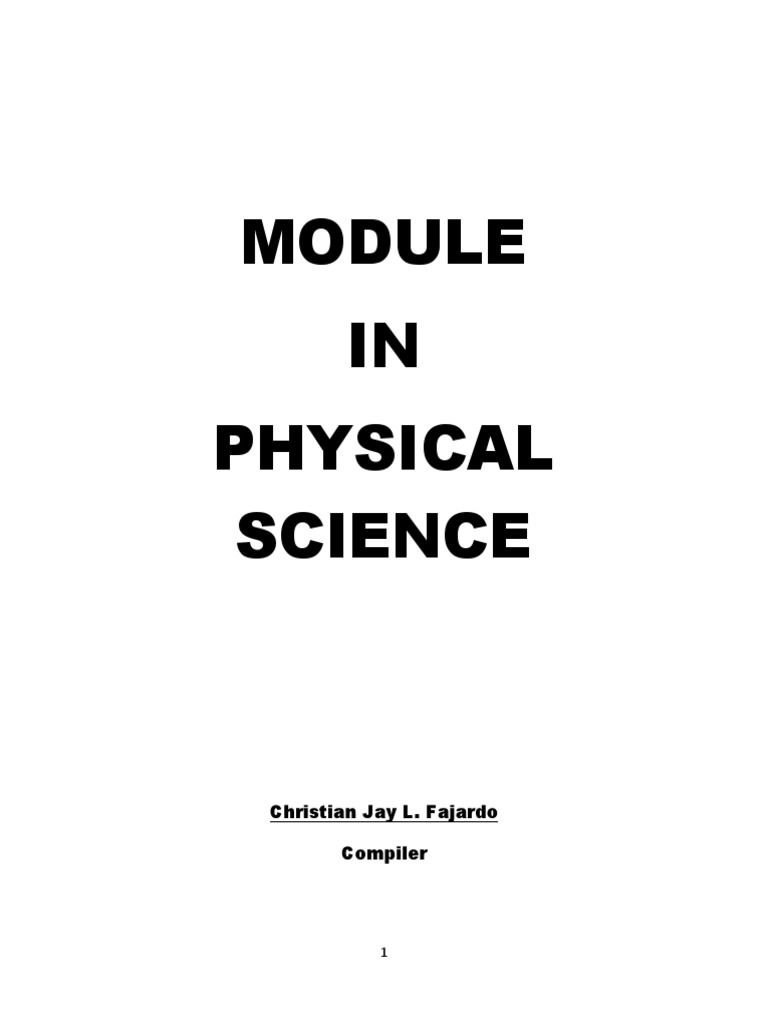 PHYSICAL SCIENCE Module 1 | PDF | Solar System | Heliocentrism