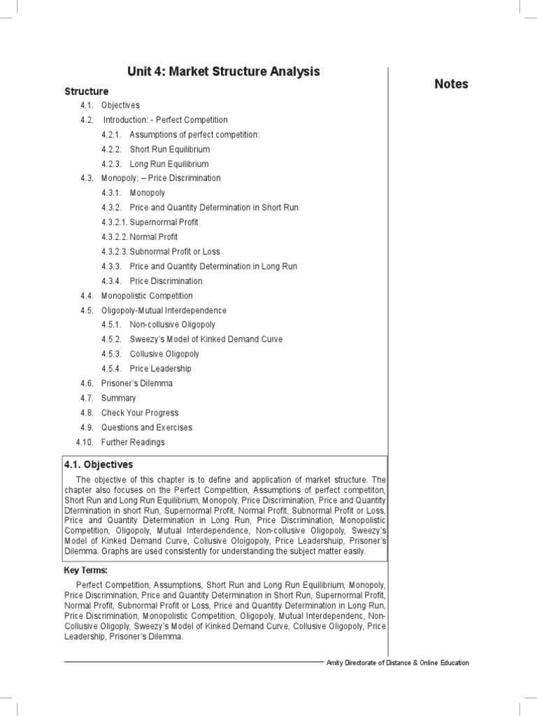 Eco Textual Learning Material - Module 4 | Descargar gratis PDF | Oligopoly | Profit (Economics)
