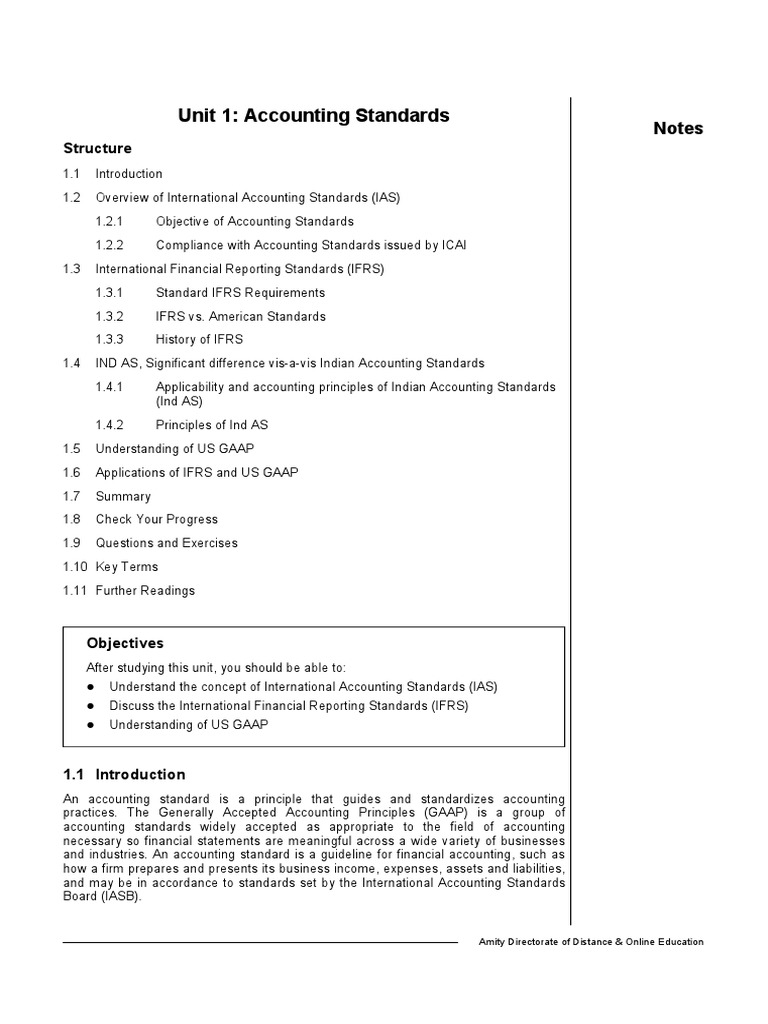 Textual Learning Material - Module 1 | PDF | International Financial Reporting Standards ...