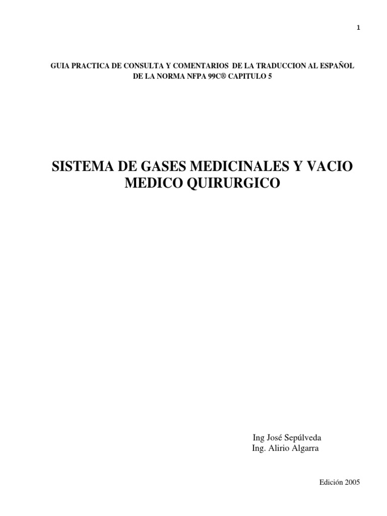 Norma NFPA 99C Gases y Quirófanos | PDF | Vacío | Oxígeno