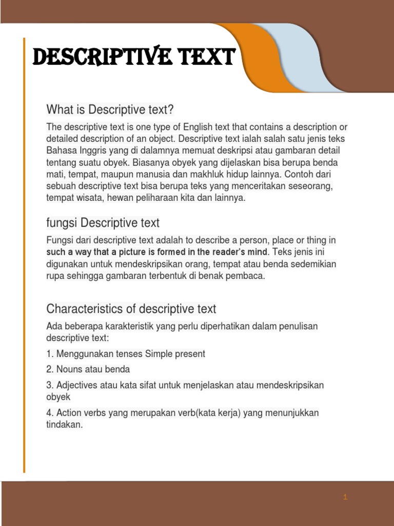 Descriptive Text | PDF