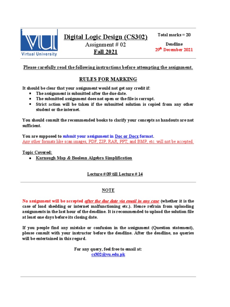 Fall 2021 - CS302 - 2 - SOL | PDF | Algebra | Logic