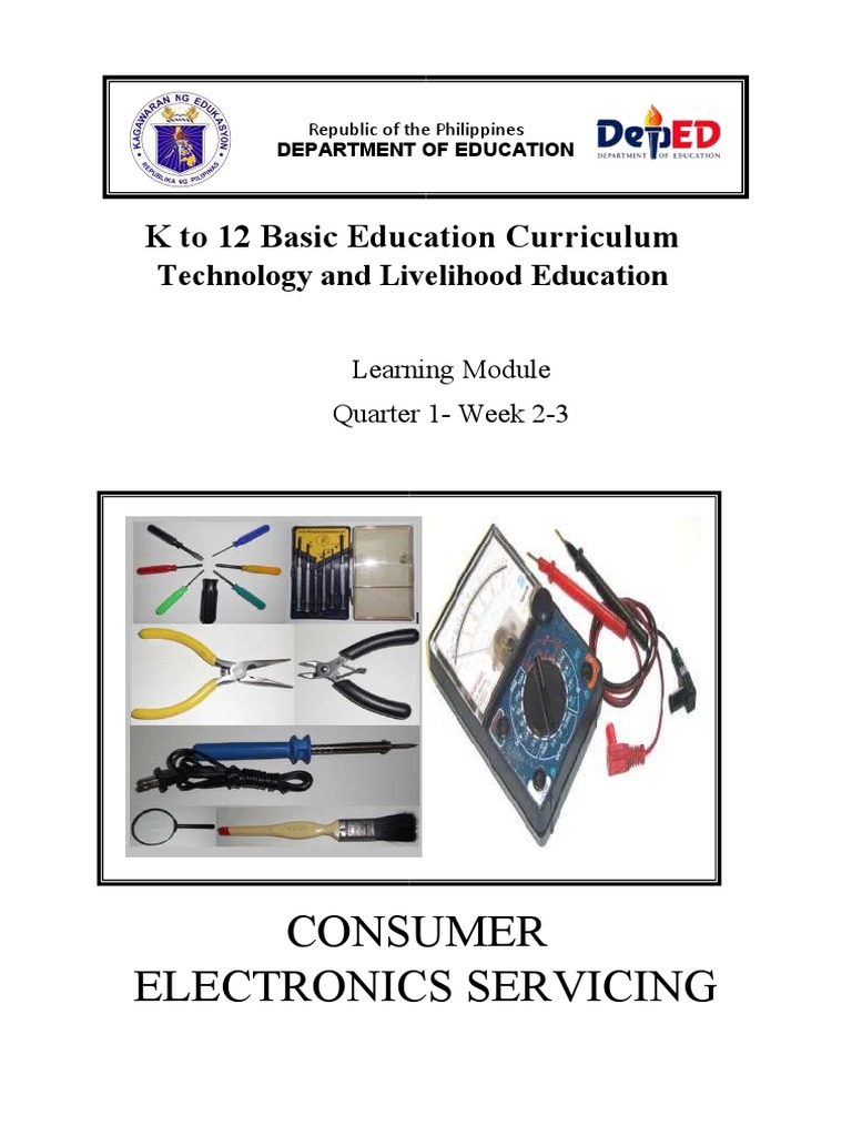 Consumer Electronics Servicing: K To 12 Basic Education Curriculum ...