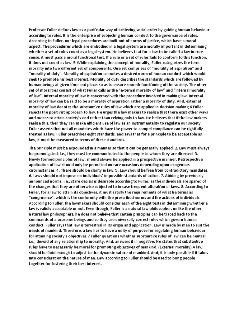 Hart Fuller Debate | PDF | Morality | Natural Law