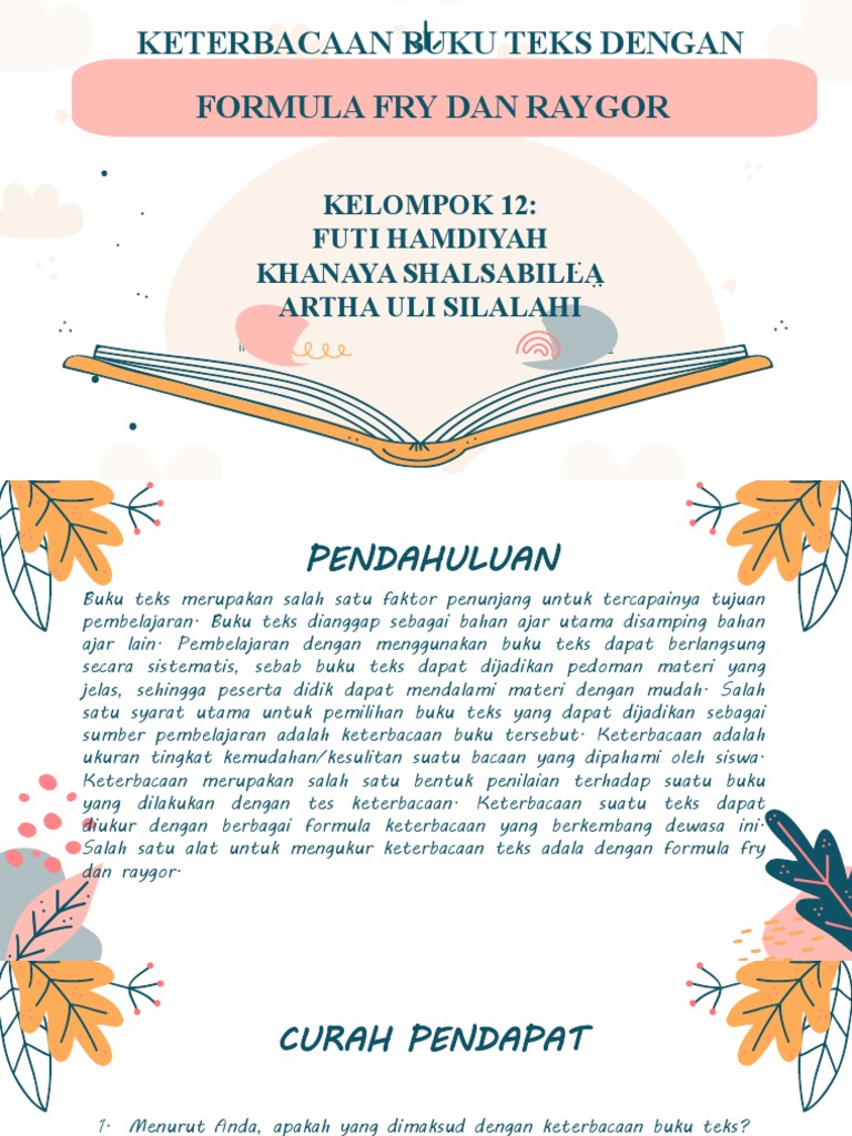 Keterbacaan Buku Teks Dengan Formula Fry Dan Raygor | PDF